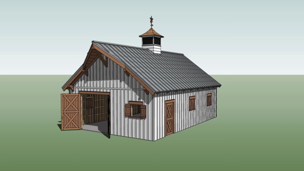 24×36 Workshop Gable Package - Barns Across Texas